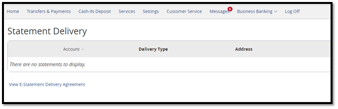How do I opt-in to and view E-statements for business accounts?